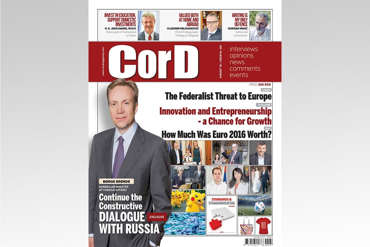 August 2016 issue, no. 142 - CorD Magazine