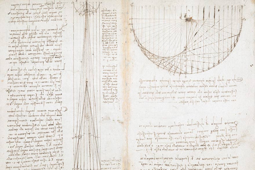 The British Library Releases 570 Pages Of Leonardo Da Vinci's Manuscripts